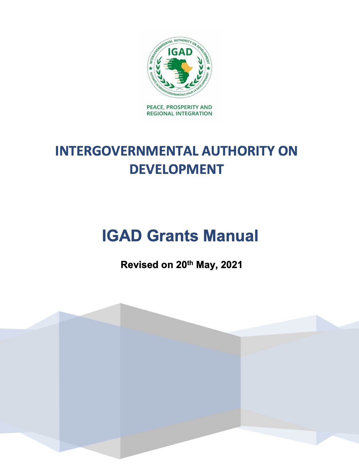 IGAD Grants Manual Revised on May 20, 2021 - IGAD